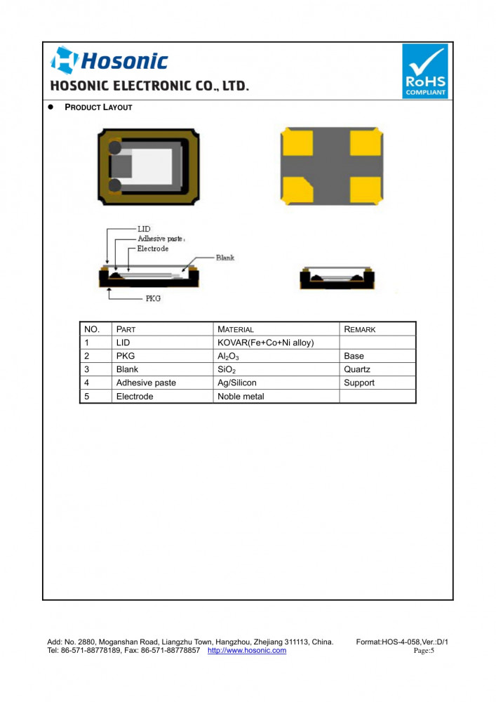 HOSONIC E1SB37E0X0002E datasheet page 5