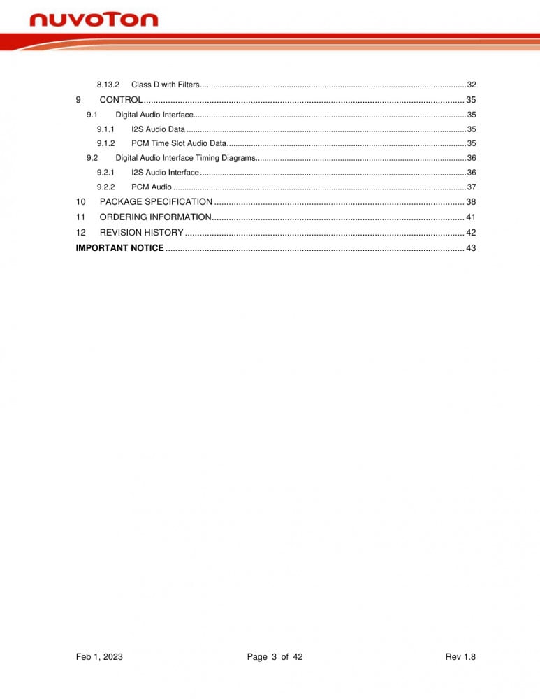 NAU8315 datasheet page 3