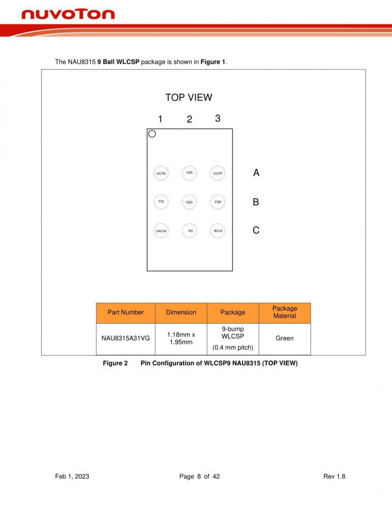 NAU8315 datasheet page 7