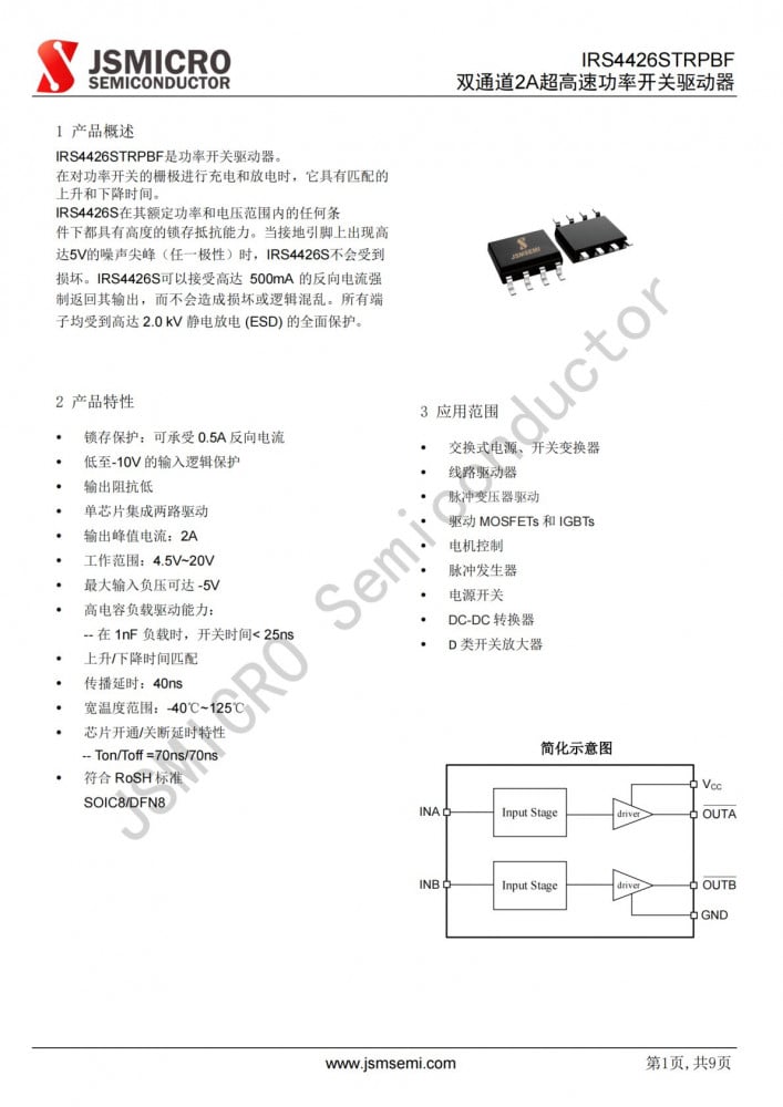 IRS4426STRPBF-JSM datasheet page 1