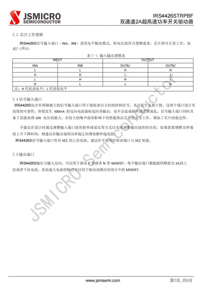 IRS4426STRPBF-JSM datasheet page 7