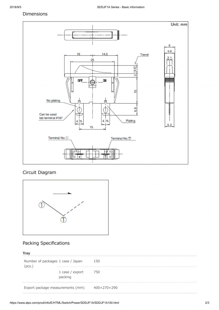 SDDJF1A100 technical document page 2