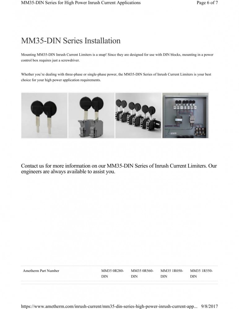 MM35-DIN technical document page 6
