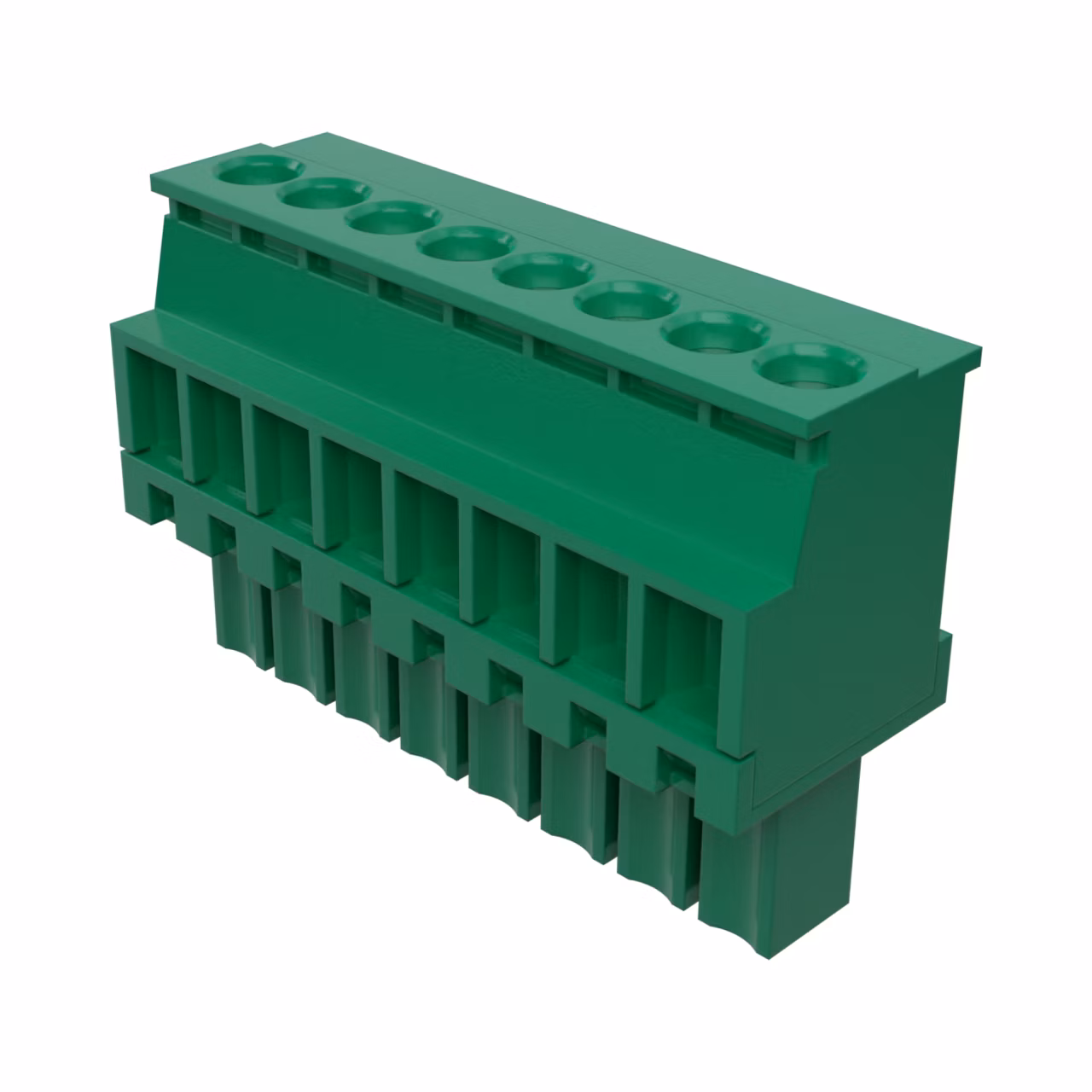3.50mm Pitch Eurostyle Vertical Plug, Rear Wire Entry, Green Housing, Gold (Au) Plated, 8 Circuits for sale