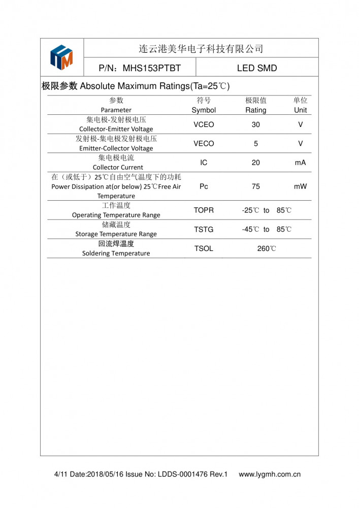 MHS153PTBT datasheet page 4