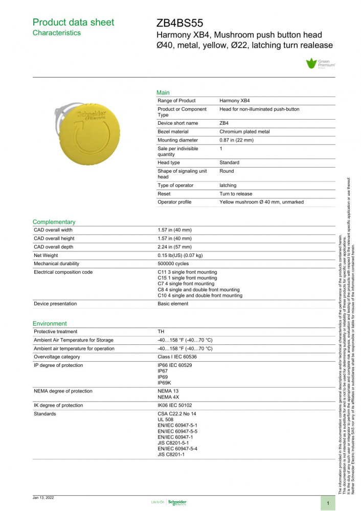 ZB4BS55 technical document page 1