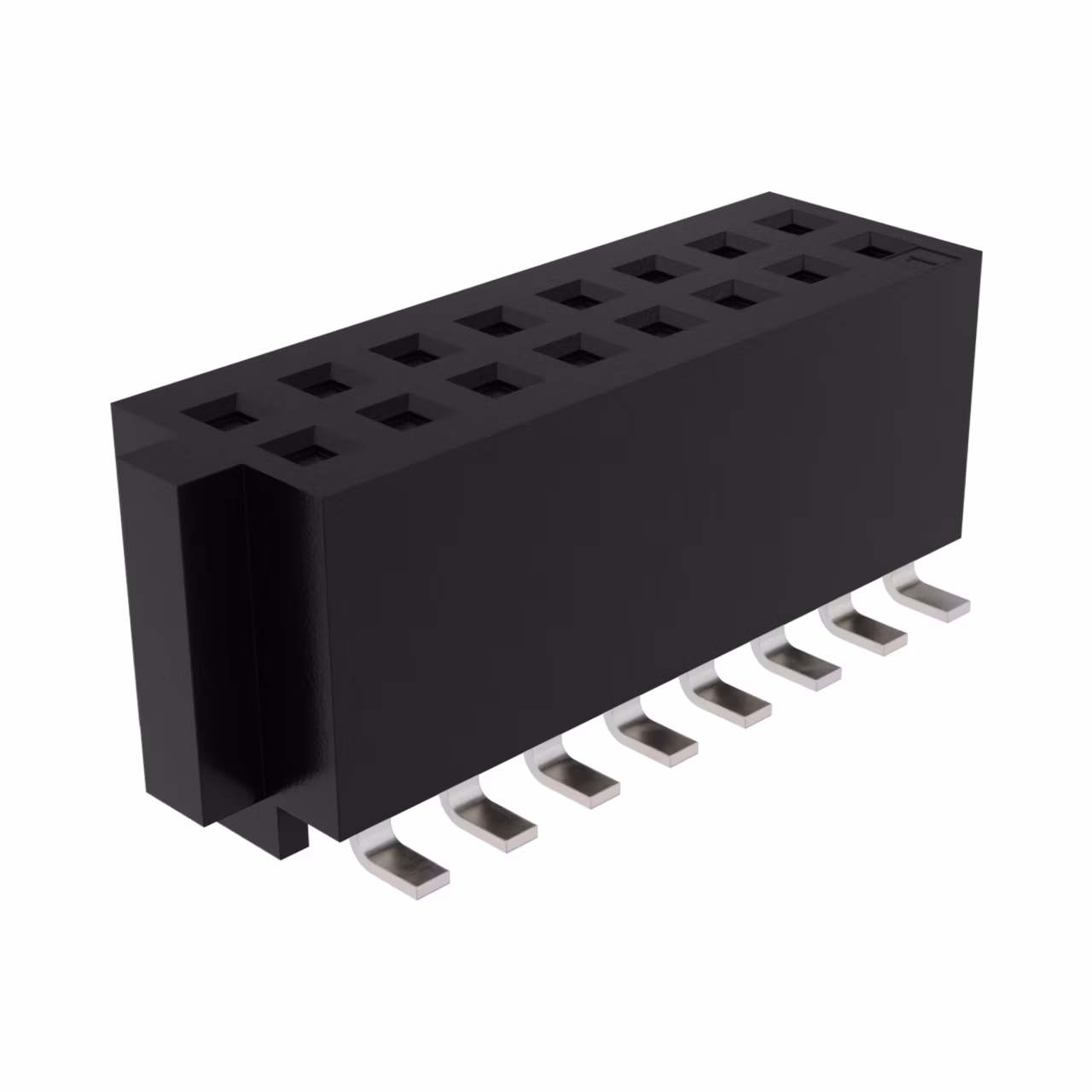 Slim-Grid Receptacle, 16 Circuits, Surface Mount, Vertical, 0.76µm Gold (Au) Plated, Tube, Lead-Free for sale