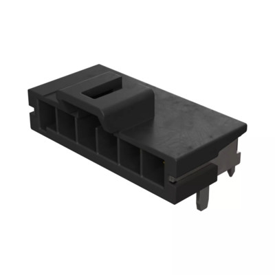 Ultra-Fit Right-Angle Header with Solder Nail, 3.50mm Pitch, Single Row,  6 Circuits, 0.76µm Gold (Au) Plating, Black, Glow-Wire Capable, Tray for sale