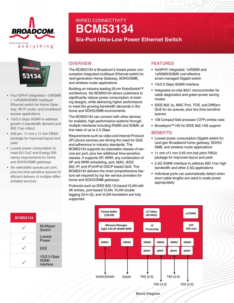 BCM53134 technical document page 1