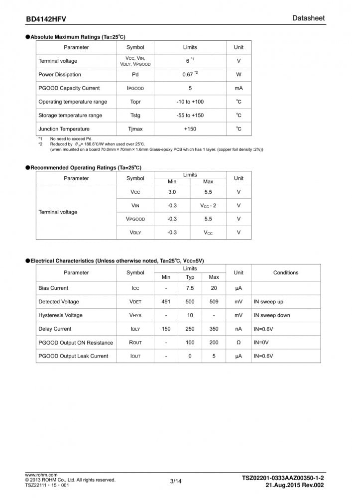 BD4142HFV-TR datasheet page 3