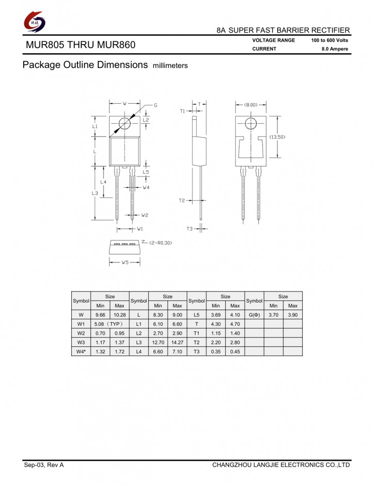 MUR860 datasheet page 3