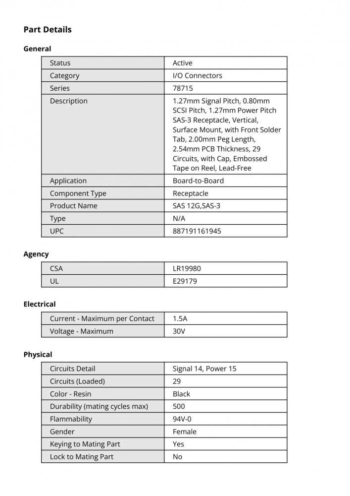 MOLEX 787150007 product document page 2