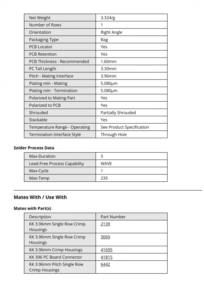 MOLEX 26627082 technical document page 3
