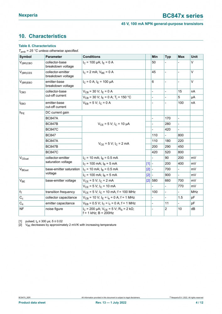 BC847 datasheet page 4