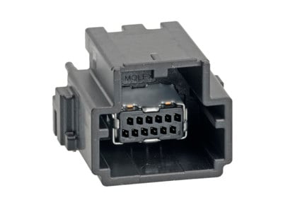 HSAutoLink II Unsealed Header, Right-Angle, 12 Circuits, Key B, Gray