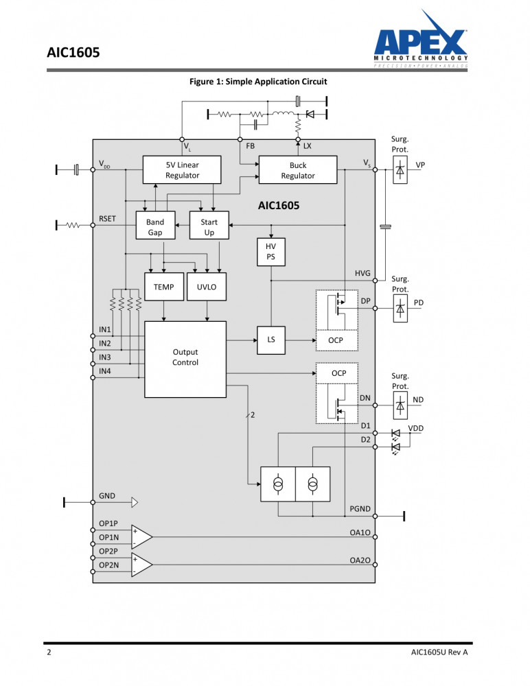 AIC1605 datasheet page 2