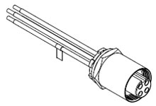 M12 Signal, A-Coded, Single-Ended Cordset with Knurled Hexnut, 8 Poles, Female (Straight) to Pigtail, 24 AWG, Black Shielded TPU WSOR Cable, 1.0m (3.28') Length