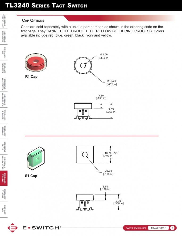TL3240F260GT technical document page 3
