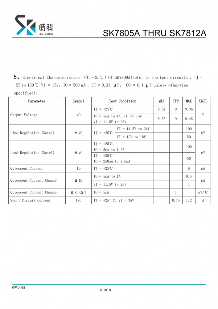 SK7805A datasheet page 4
