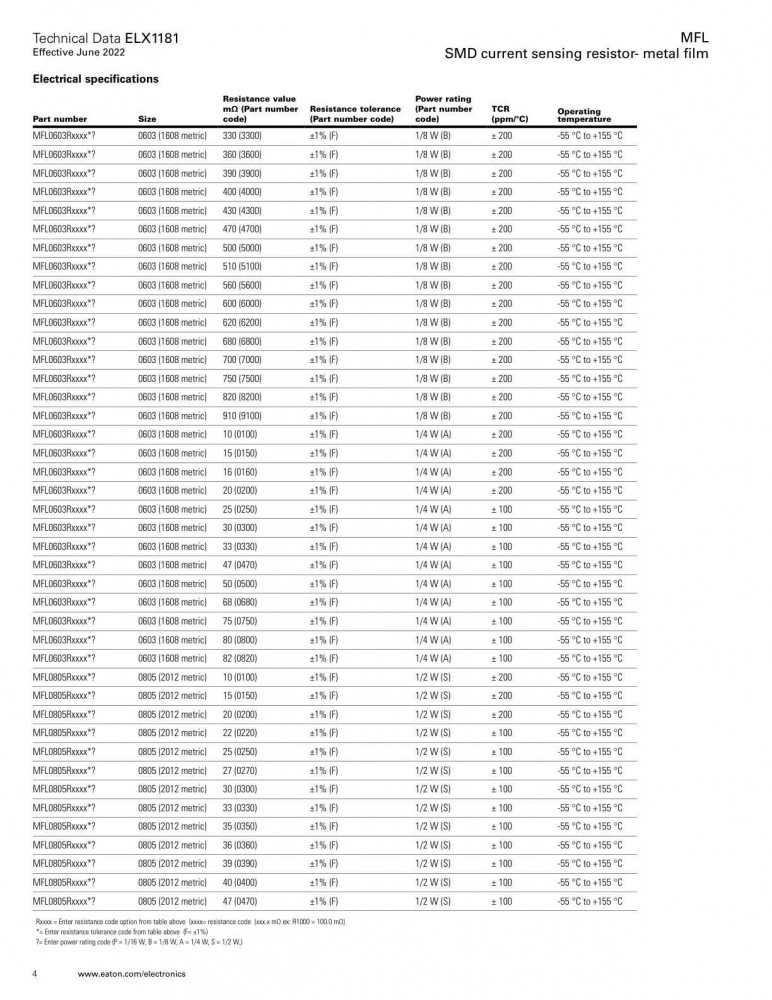 EATON MFL datasheet page 4