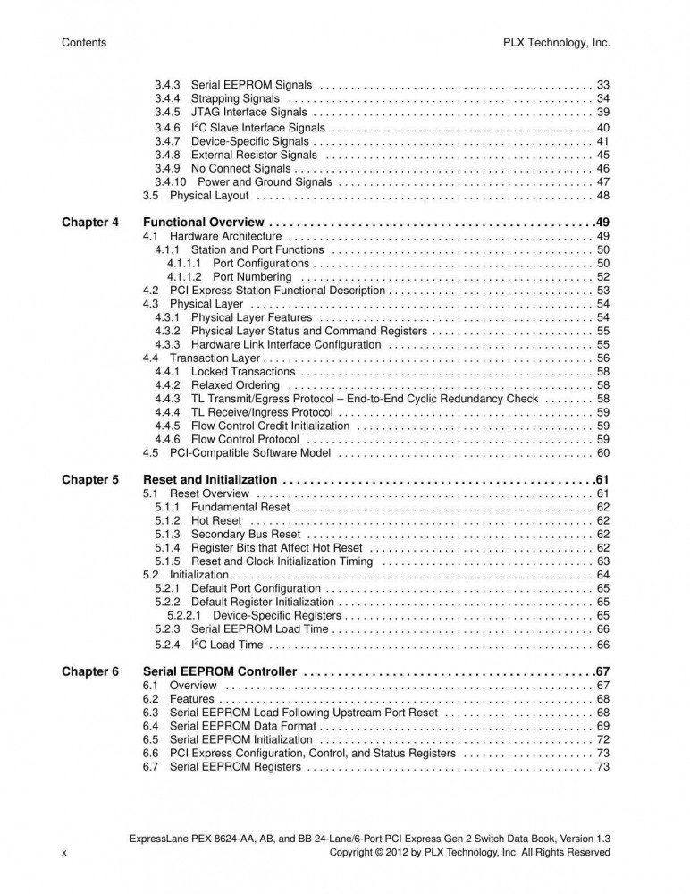 PEX8624 data book page 10