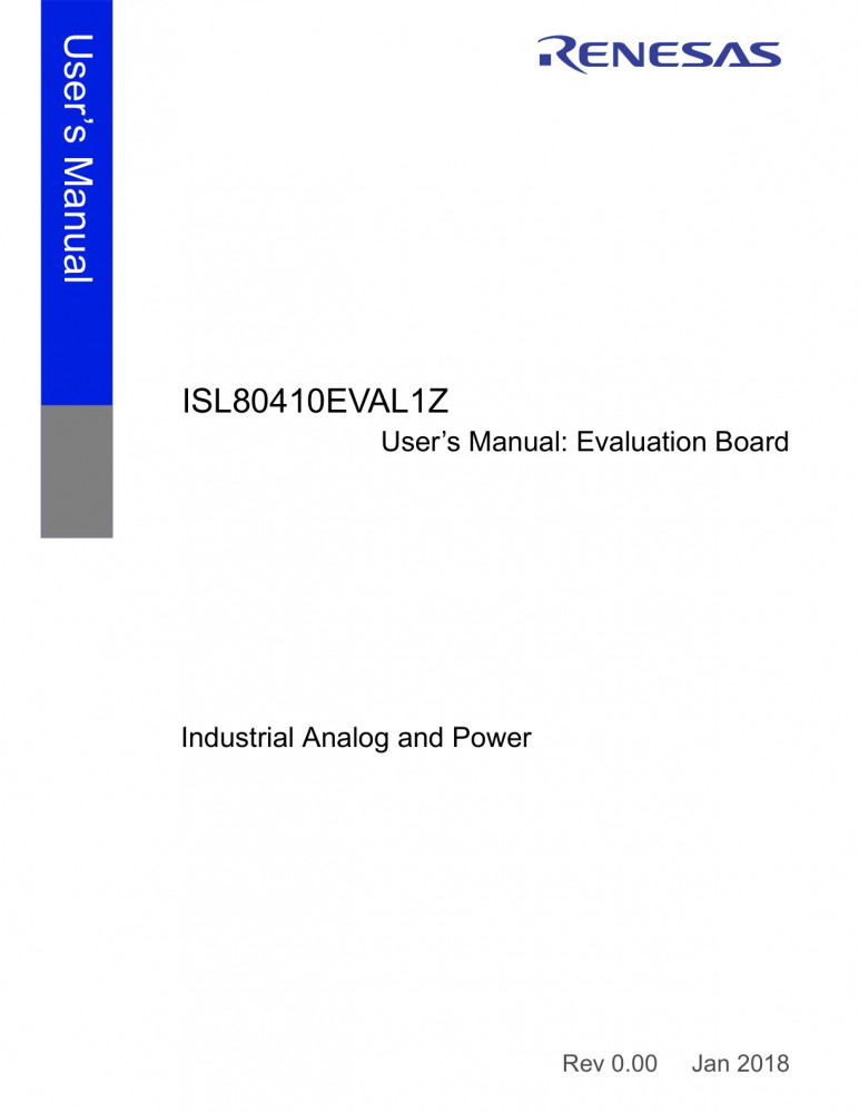 ISL80410EVAL1Z manual page 1