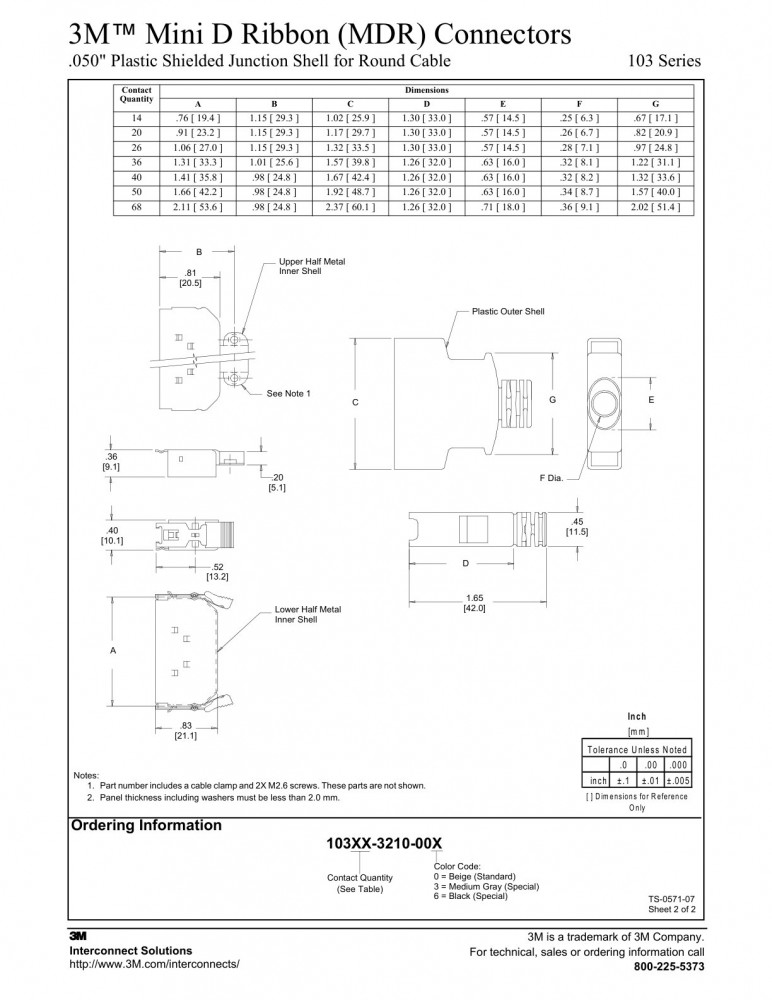 3M 10320-3210-000 technical document page 2