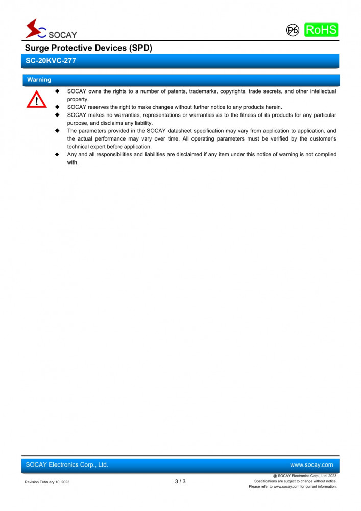 SC-20KVC-277 technical document page 3