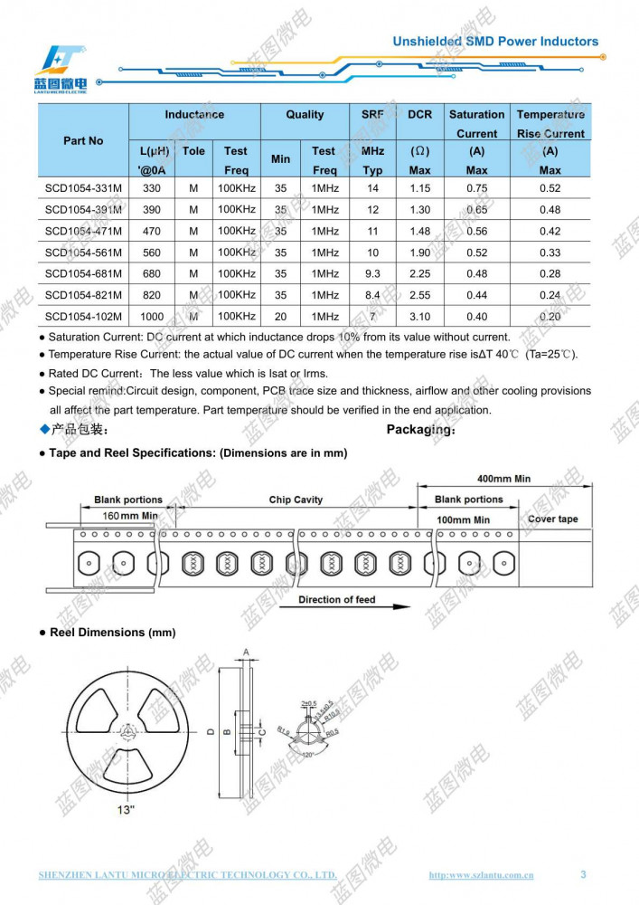 SCD1054-220MT datasheet page 3