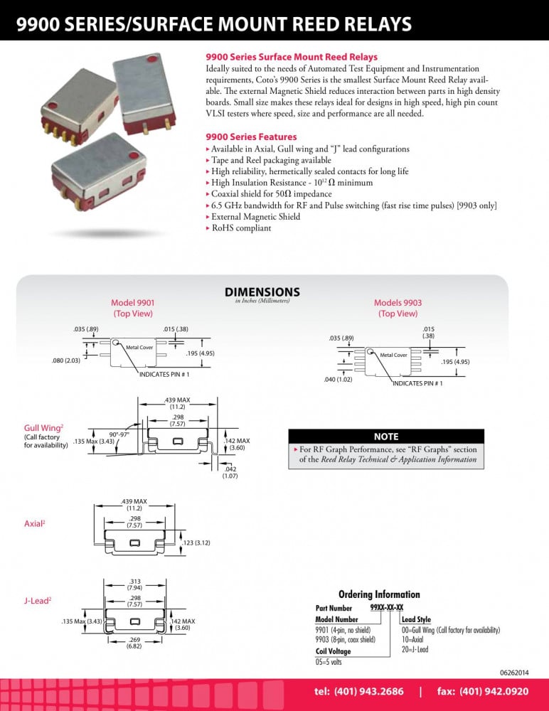 COTO 9900 Series datasheet page 1