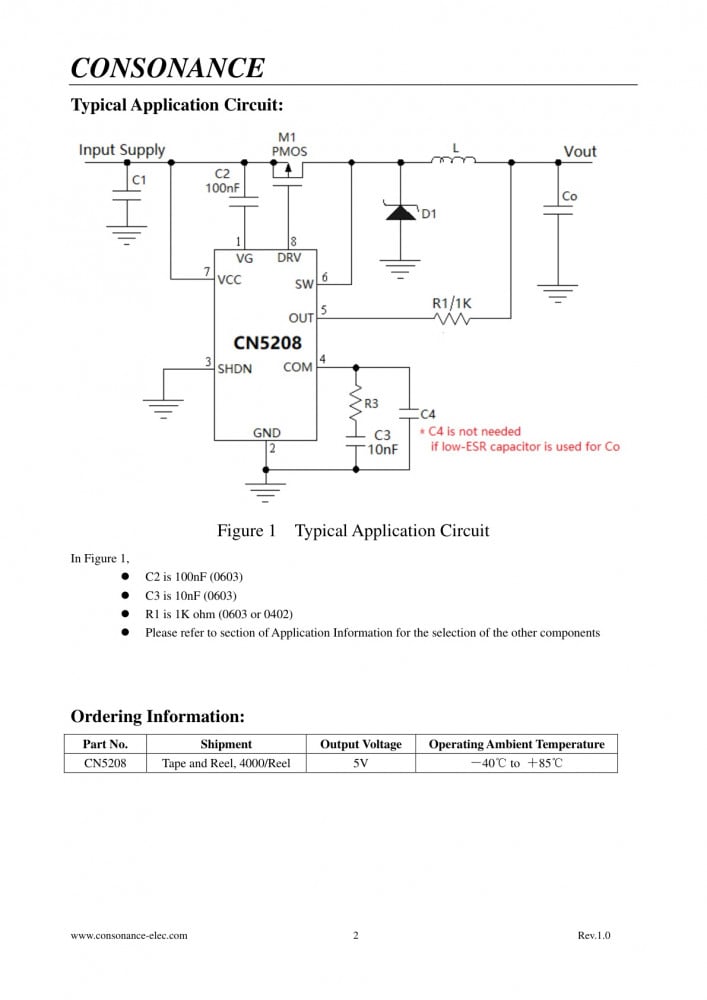 CN5208 datasheet page 2