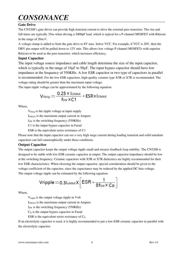 CN5208 datasheet page 6