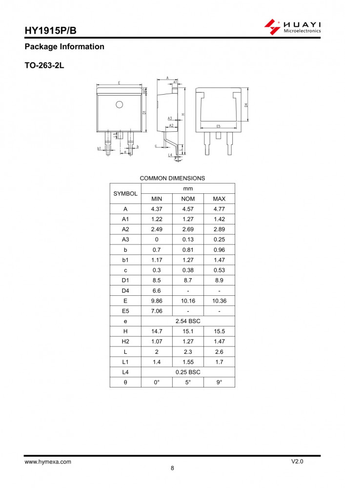HY1915P datasheet page 8