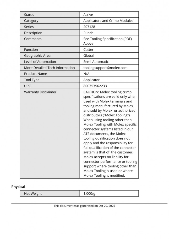 Tooling document preview, page 2