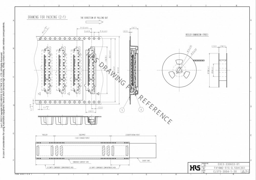 HRS FX16M2-51S-0.5SH(30) drawing page 2