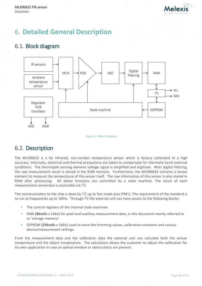 MLX90632 datasheet page 10
