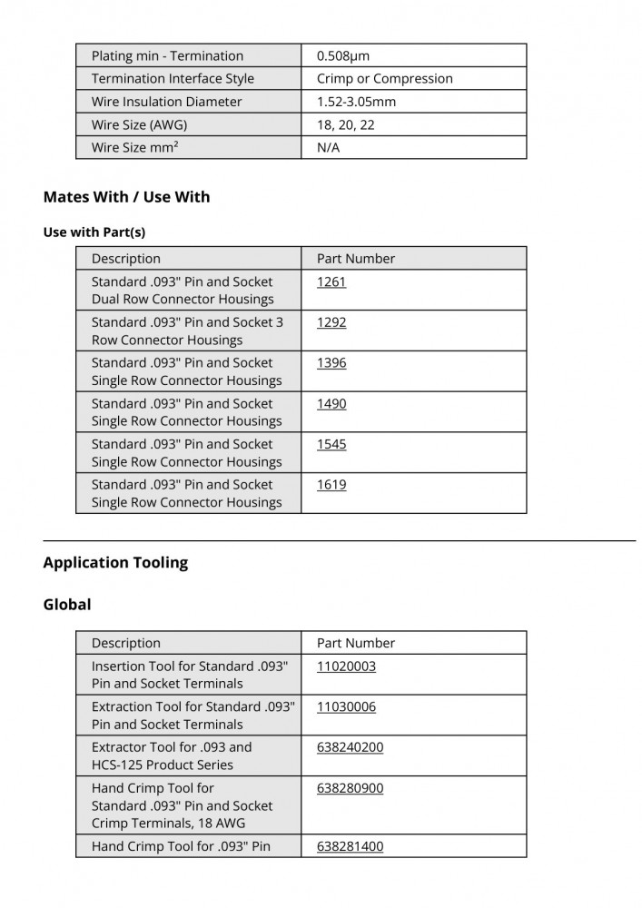 Molex .093 Series product specification, page 3