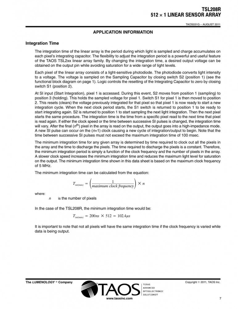 TSL208R datasheet page 7