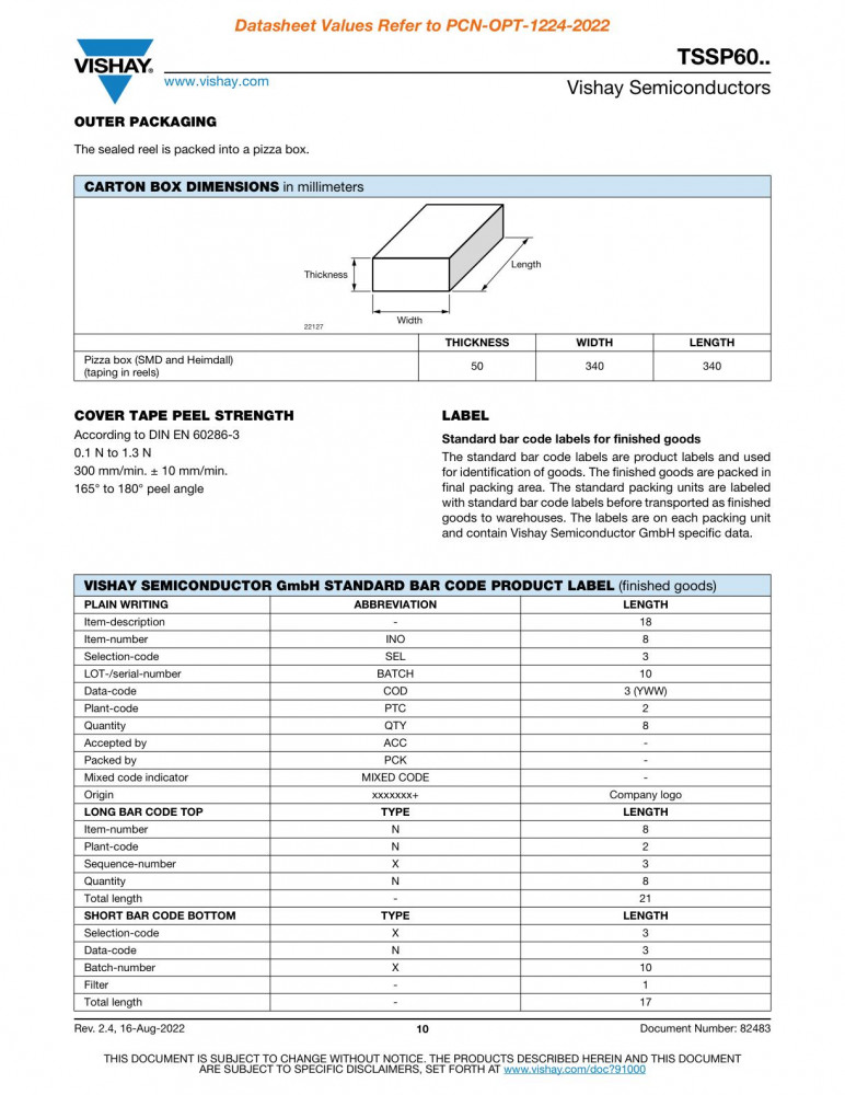 TSSP6056TT datasheet page 10