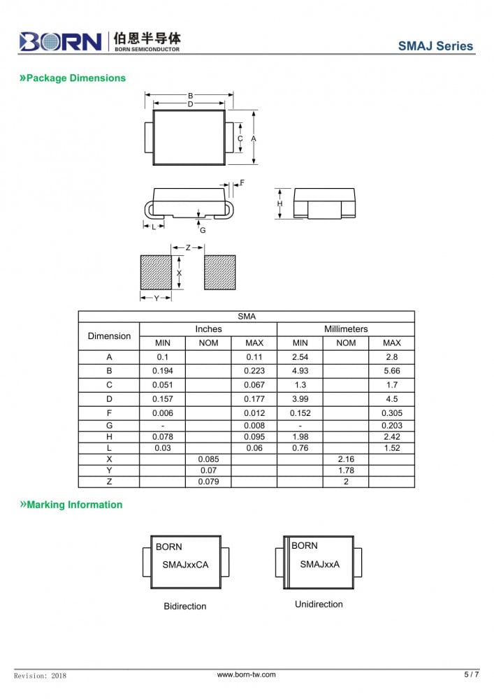BORN SMAJ140A datasheet page 5