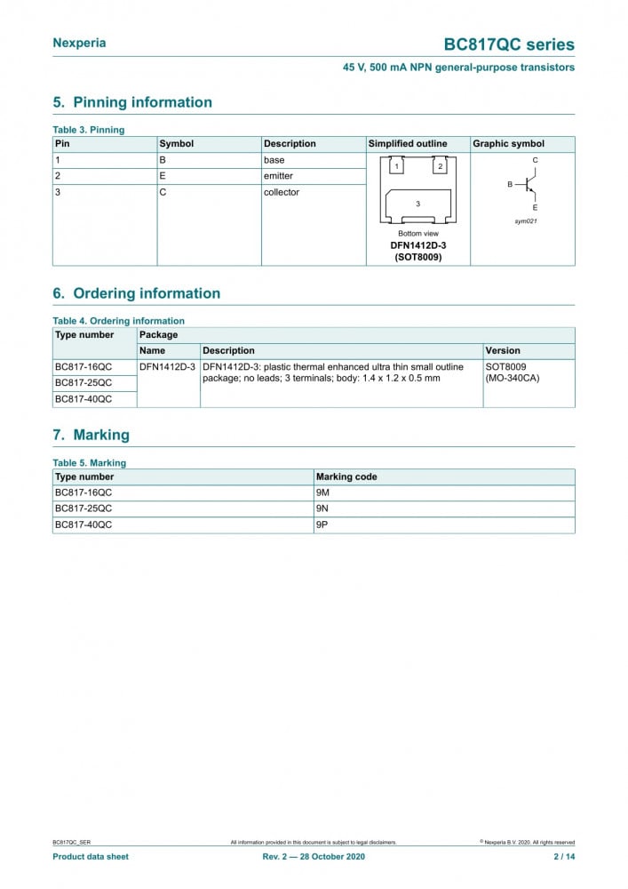 BC817-16QC datasheet page 2