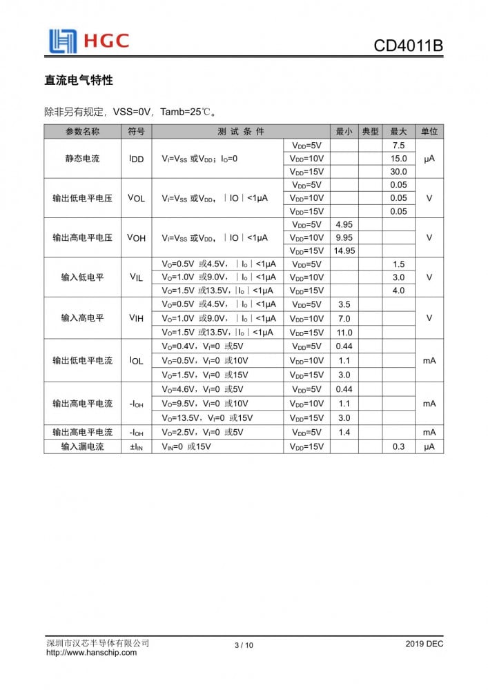 CD4011B datasheet page 3