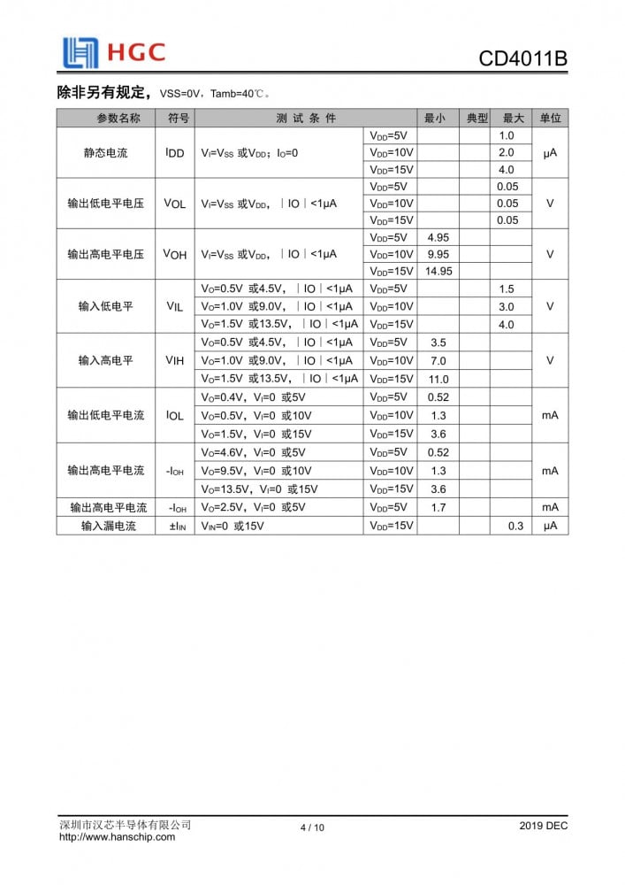 CD4011B datasheet page 4