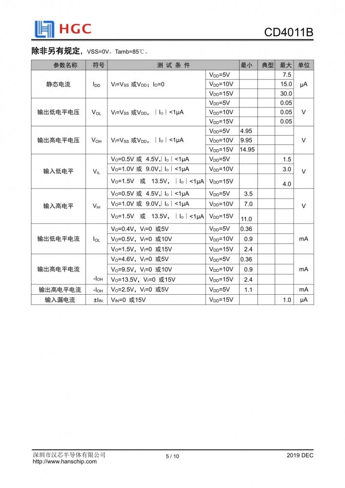 CD4011B datasheet page 5