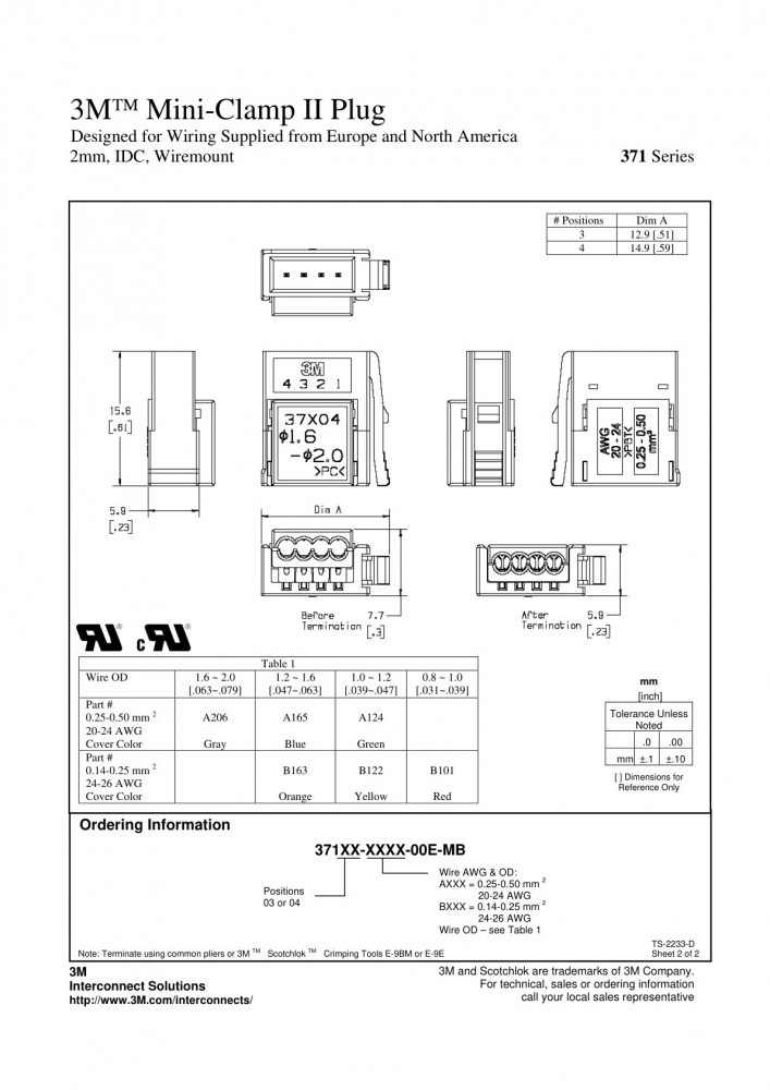 3M 37103-B122-00E-MB technical document page 2
