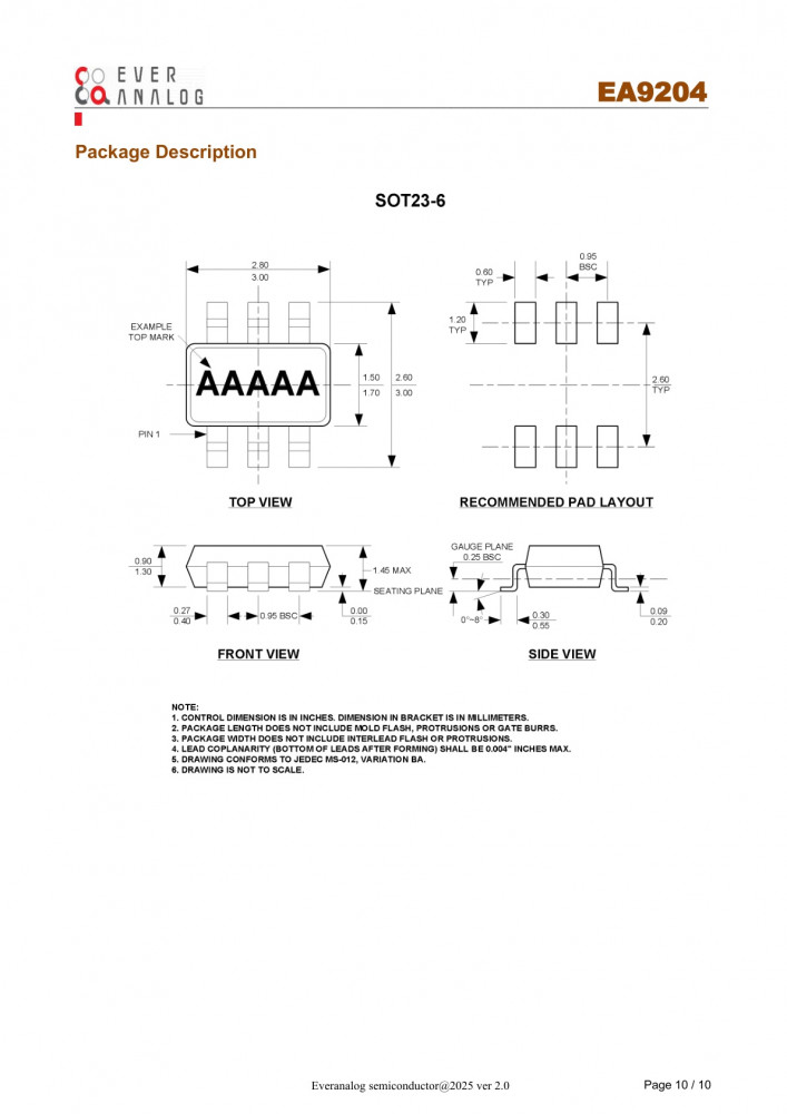 EA9204 datasheet page 10