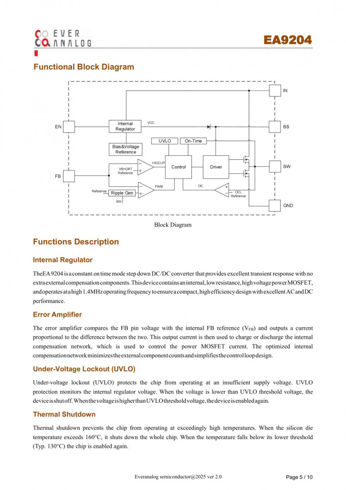 EA9204 datasheet page 5