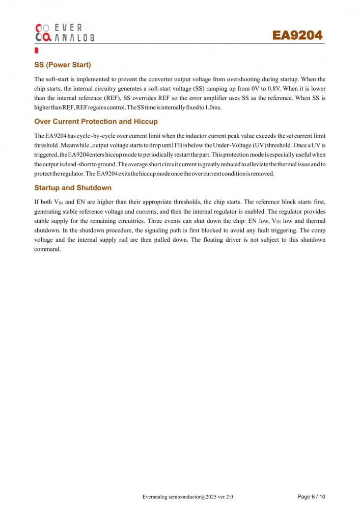 EA9204 datasheet page 6