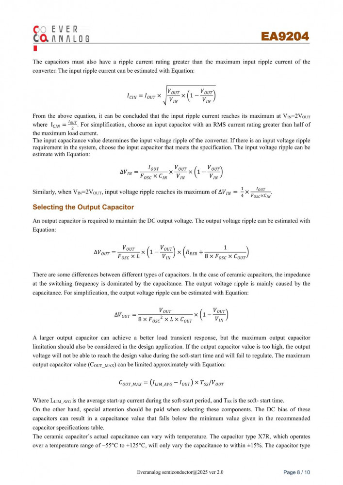 EA9204 datasheet page 8
