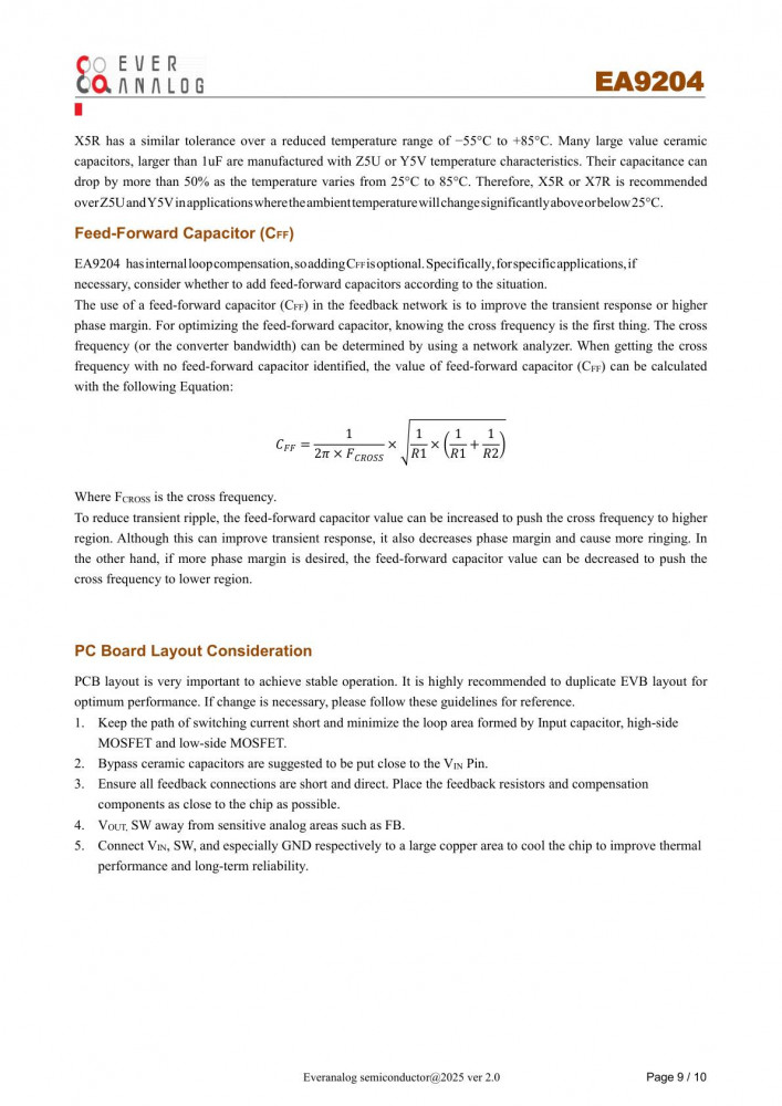EA9204 datasheet page 9